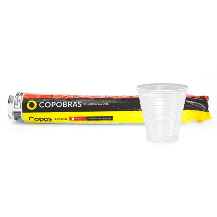 COPO PLASTICO 150ML - COPOBRAS - PC100 | Queiroz