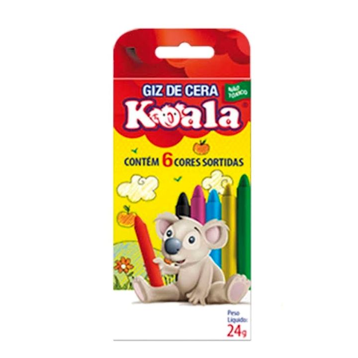 GIZ DE CERA 6 CORES - KOALA | Queiroz