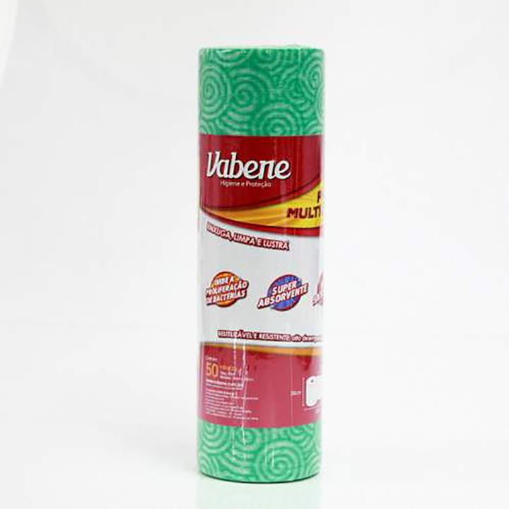 PANO MULTIUSO 30CMx25MT VERDE VABENE COM 50 UNIDADES | Queiroz