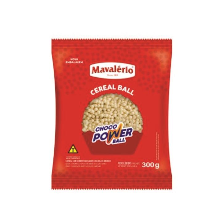 CEREAL CHOCO POWER BALL MINI CHOC BRANCO 300G MAVALERIO | Queiroz
