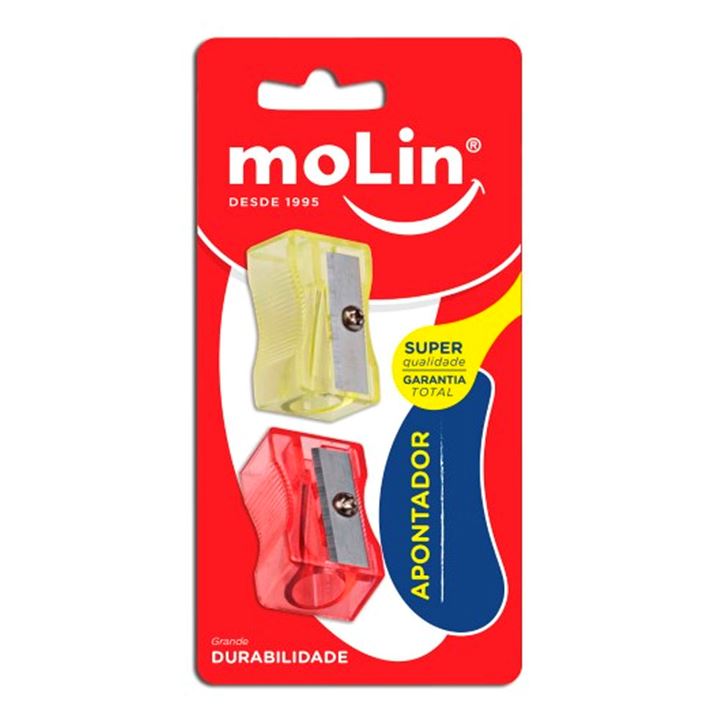 APONTADOR SIMPLES C/2 UN BLISTER - MOLIN | Queiroz