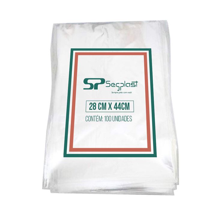 SACO PLÁSTICO ALTA DENSIDADE TAMANHO 28X44 N5 SEGPLAST C/100 UNIDADES ...