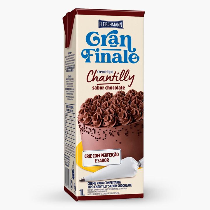 Chantilly de Chocolate Fleischmann Gran Finale 1 Litro | Queiroz