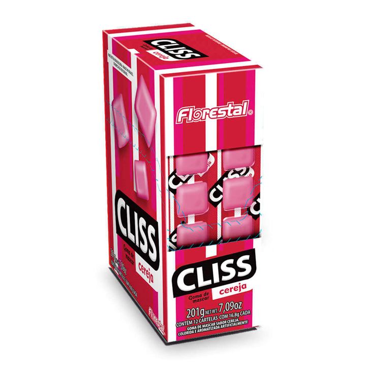 CHICLE CLISS CARTELA CEREJA 12X16,8G - FLORESTAL | Queiroz