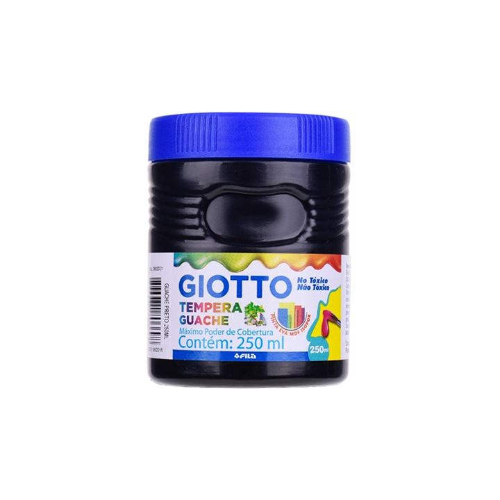 TINTA GUACHE 250ML PRETO GIOTTO | Queiroz